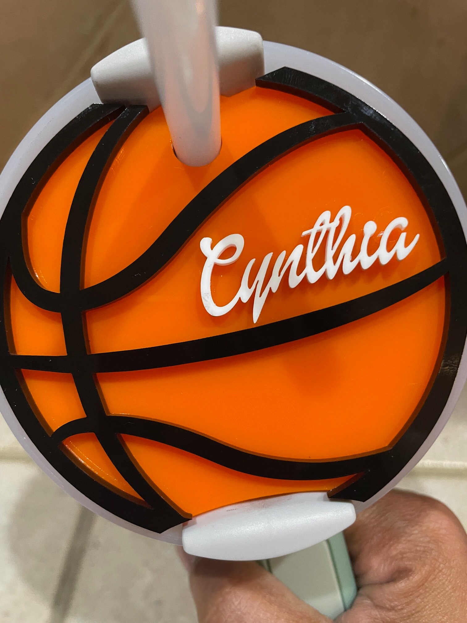 Basketball Topper 20, 30 & 40 Oz H2.0 - Etsy