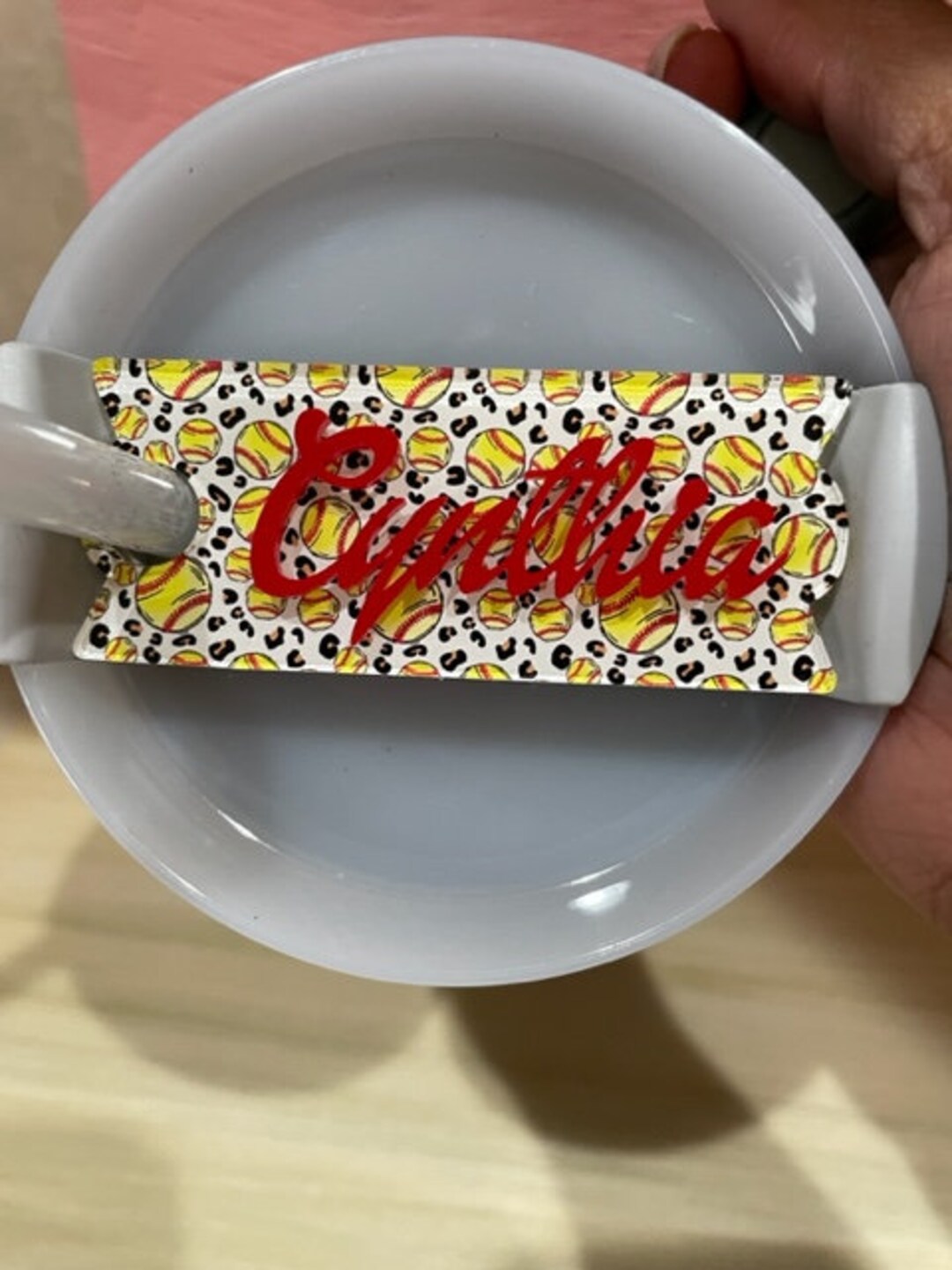 Softball Stanley Name Plate New Style 20 30 & 40 Oz-h2.0 - Etsy