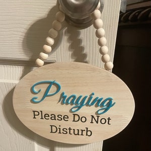 Praying - Please Do Not Disturb Door Hanger - Etsy