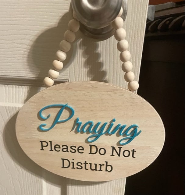 Praying Please Do Not Disturb Door Hanger - Etsy