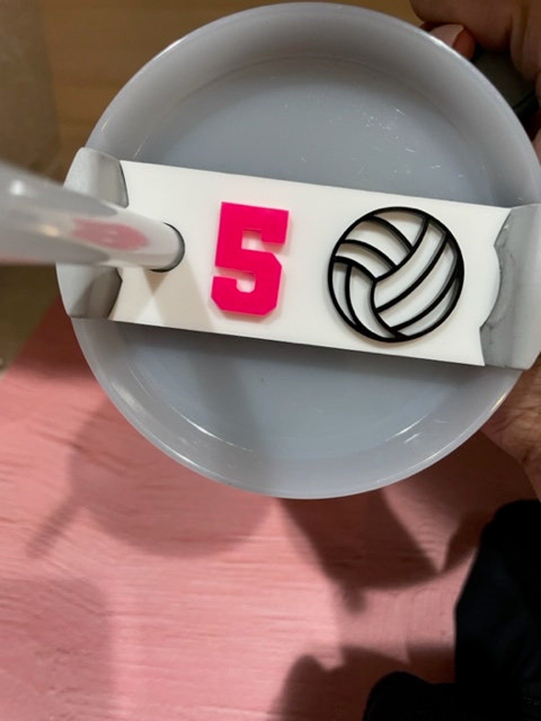 Volleyball Topper With Number - H2.0 - 20, 30 & 40 Oz - Etsy