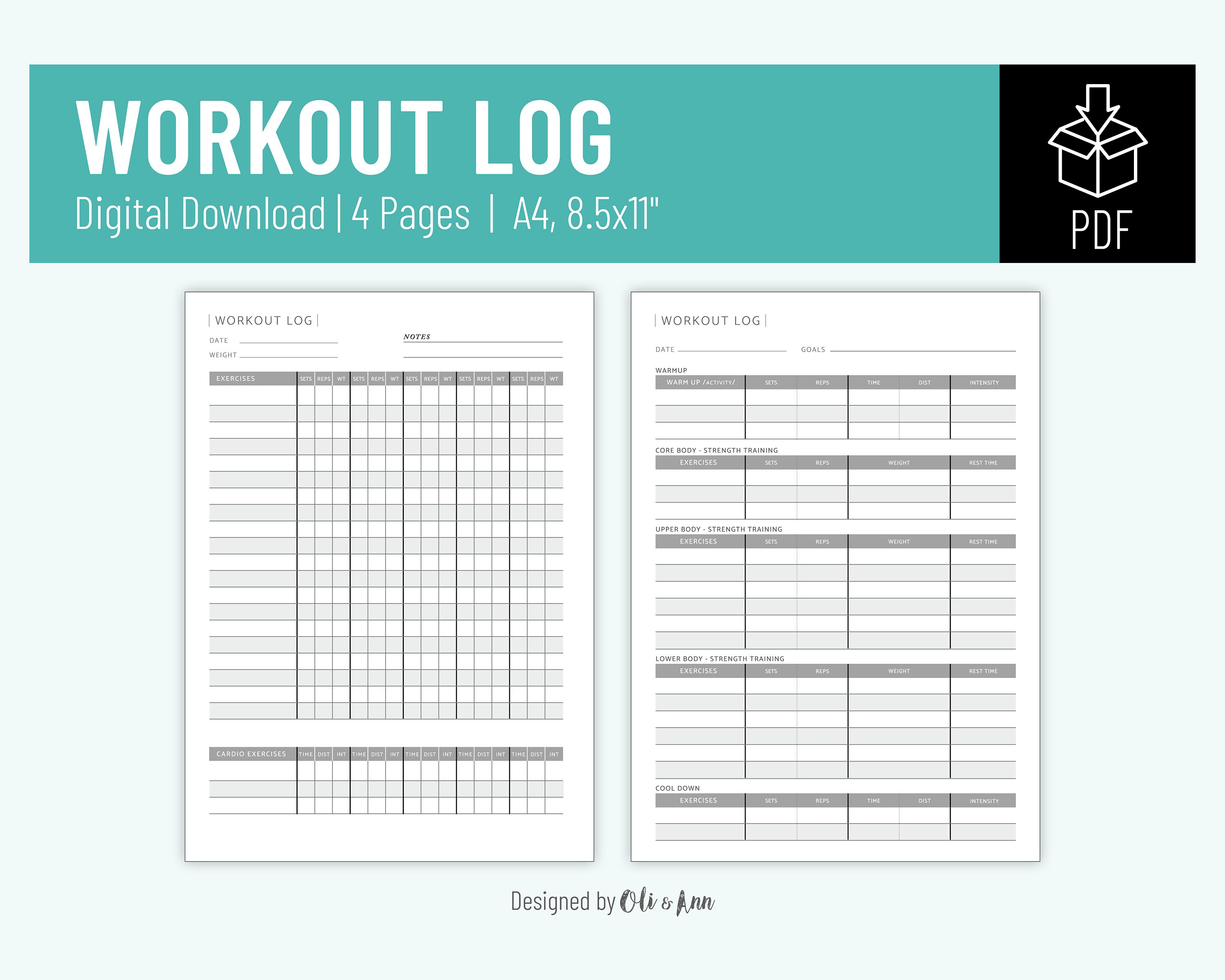 Cardio Workout Log