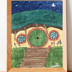 8”x10” Bag End Art Print, the Lord of the Rings Inspired Art Print, the ...