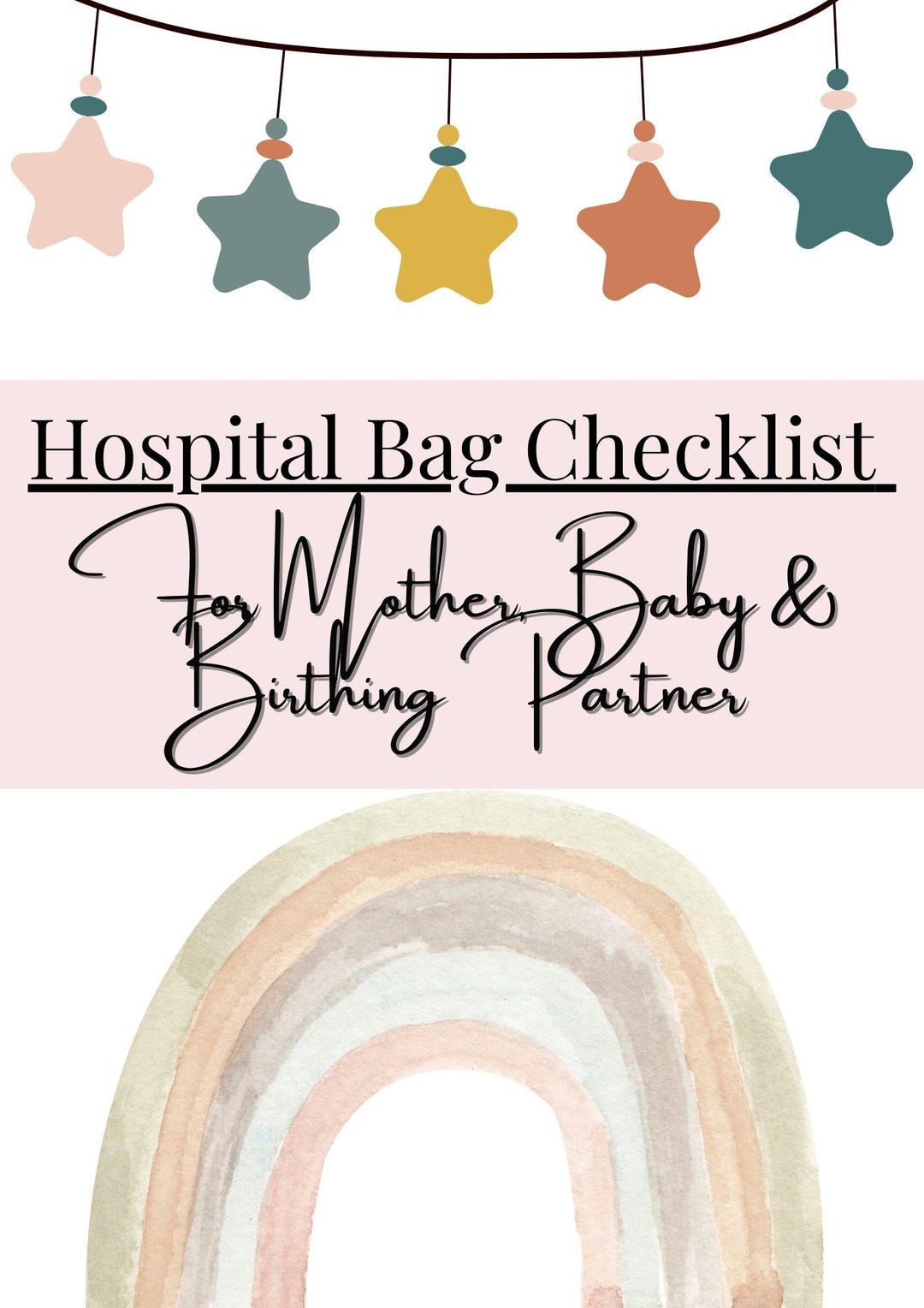 Hospital Bag Checklist for Mother, Baby & Birthing Partner - Etsy