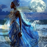 Oshun SVG Bundle, Eiver Orisha PNG, African Goddess Clipart, Hand Drawn ...
