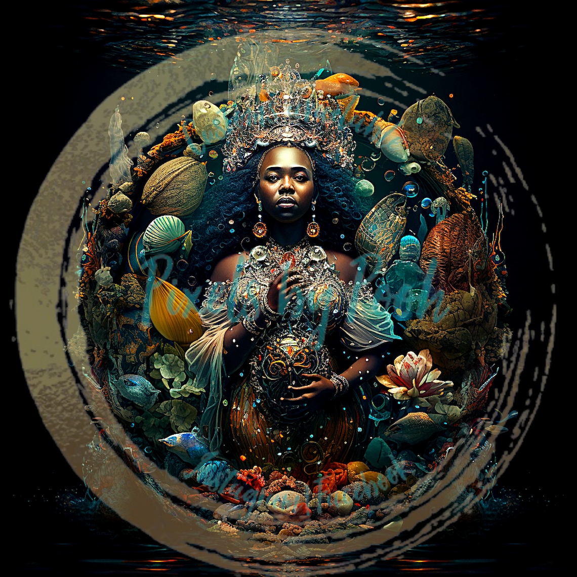Yemoja Under Water-goddess of the Ocean| Beautiful African American ...