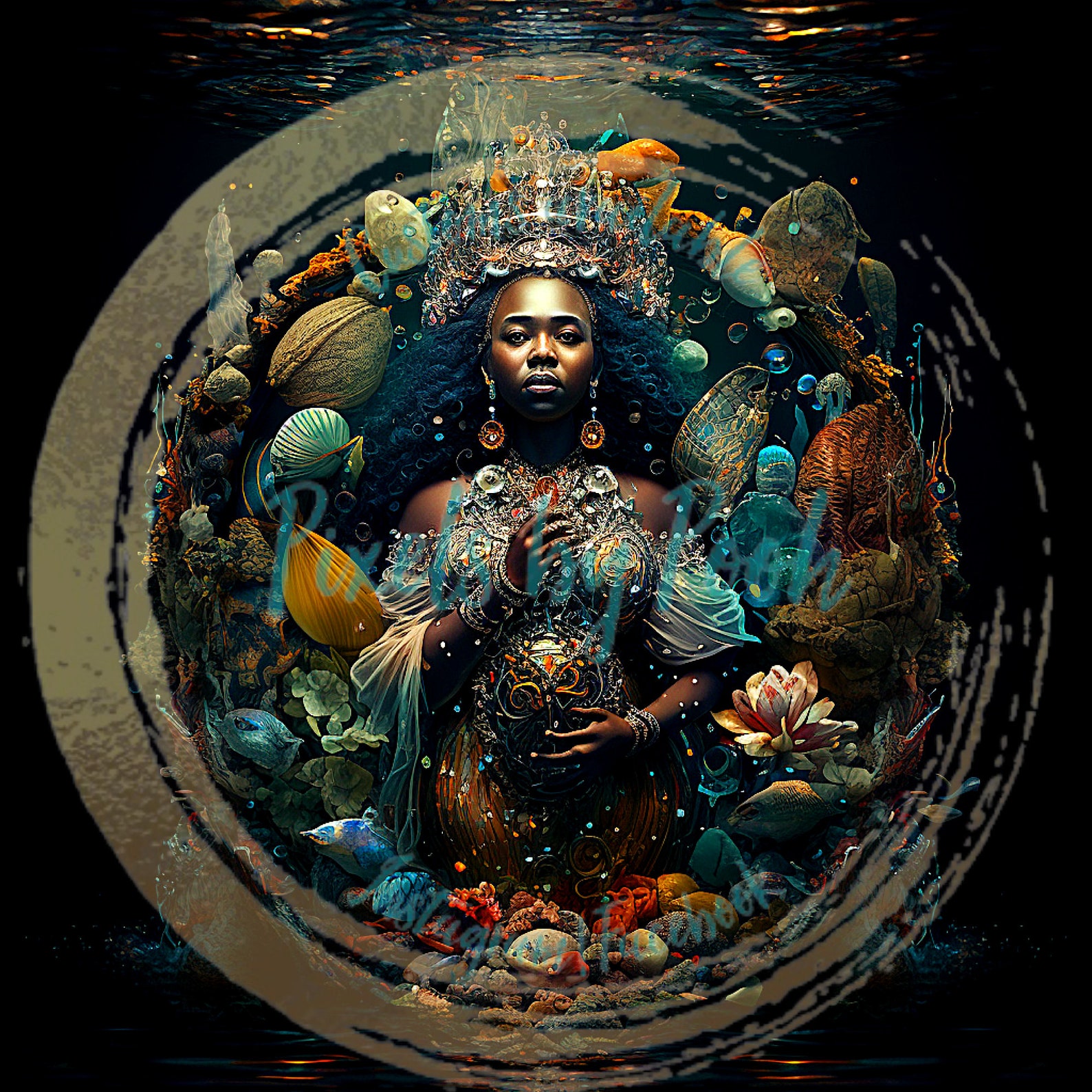 Yemoja Under Water-goddess of the Ocean| Beautiful African American ...