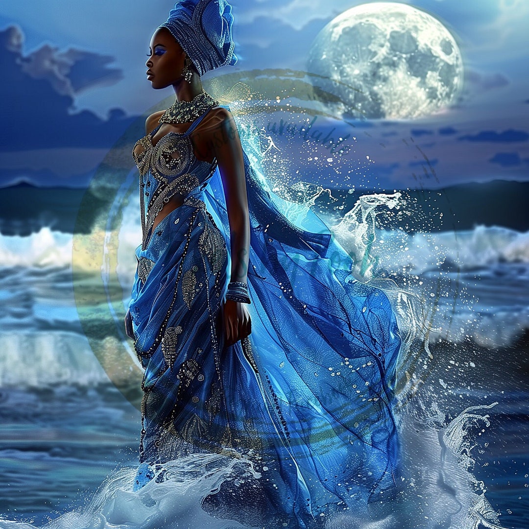 Yemoja Emerging From the Seas | Yemaya| Beautiful African American ...