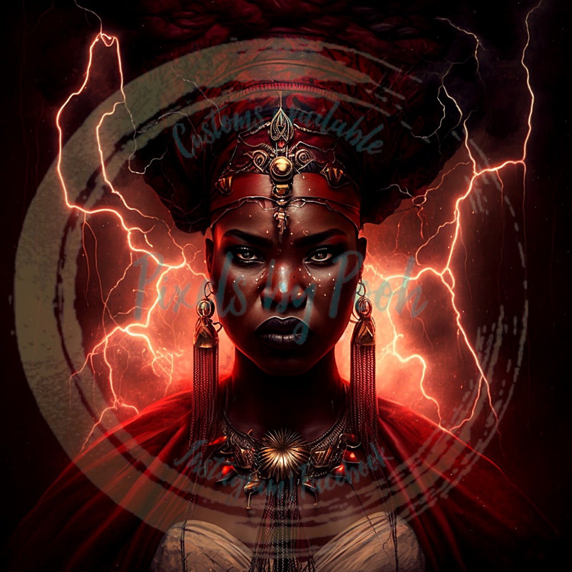 Oya-goddess of Lightening Beautiful African American Woman Orisha ...