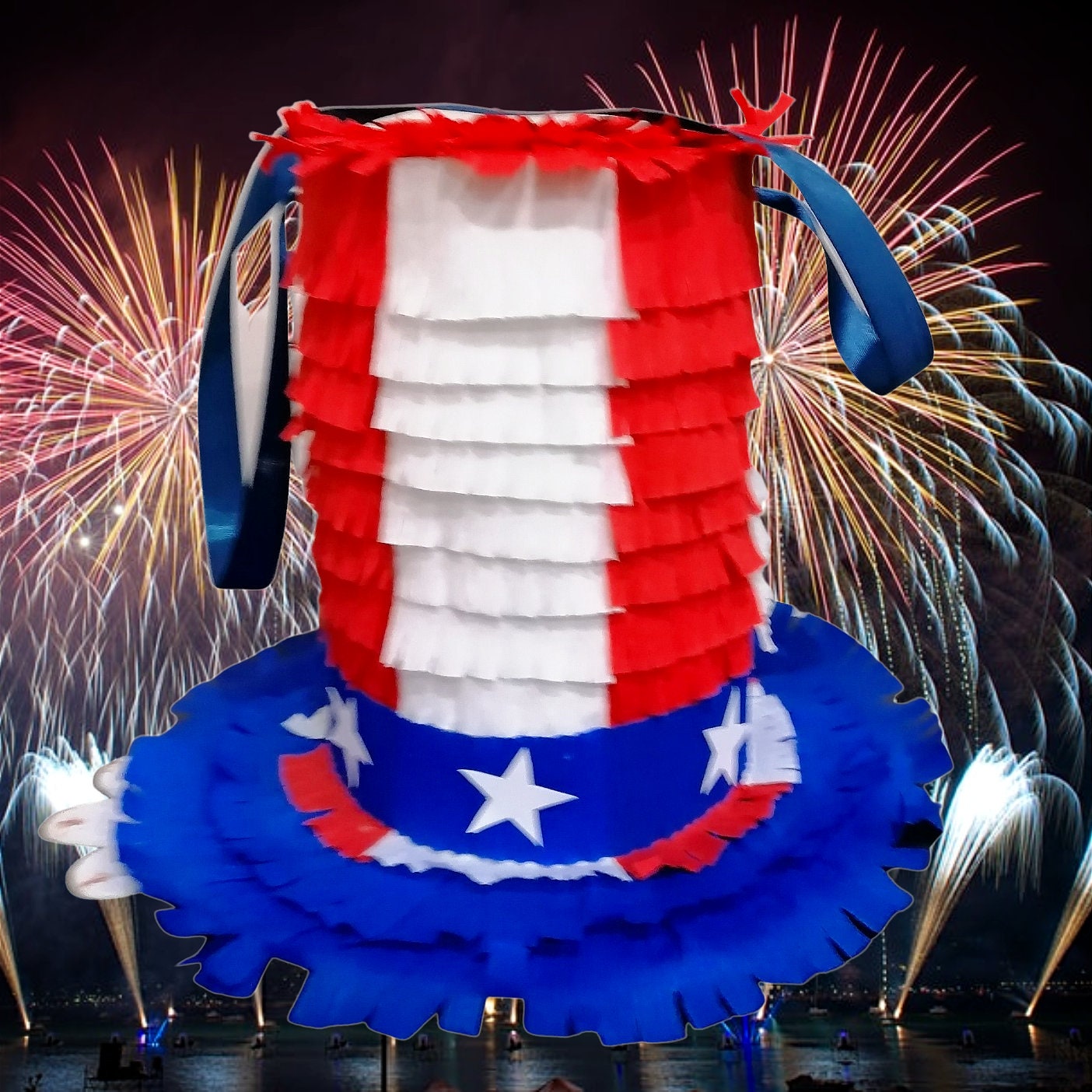 Custom Pinata, Patriotic Hat Pinata, Patriotic Pinata, Veterans Day ...