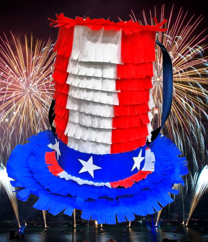 Custom Pinata, Patriotic Hat Pinata, Patriotic Pinata, Veterans Day ...