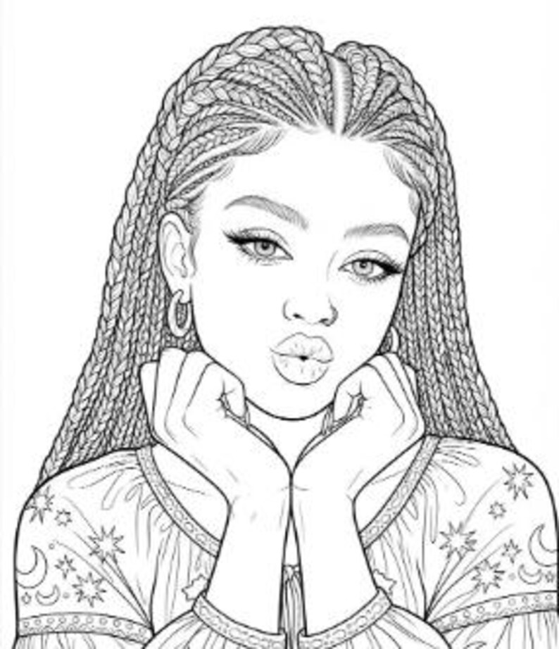 Pretty Girls Coloring Pages - Etsy UK
