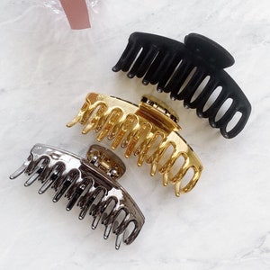 Large Hair Claw Jumbo Hair Claw Plastic Hair Claw Velvet - Etsy