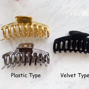 Large Hair Claw Jumbo Hair Claw Plastic Hair Claw Velvet - Etsy