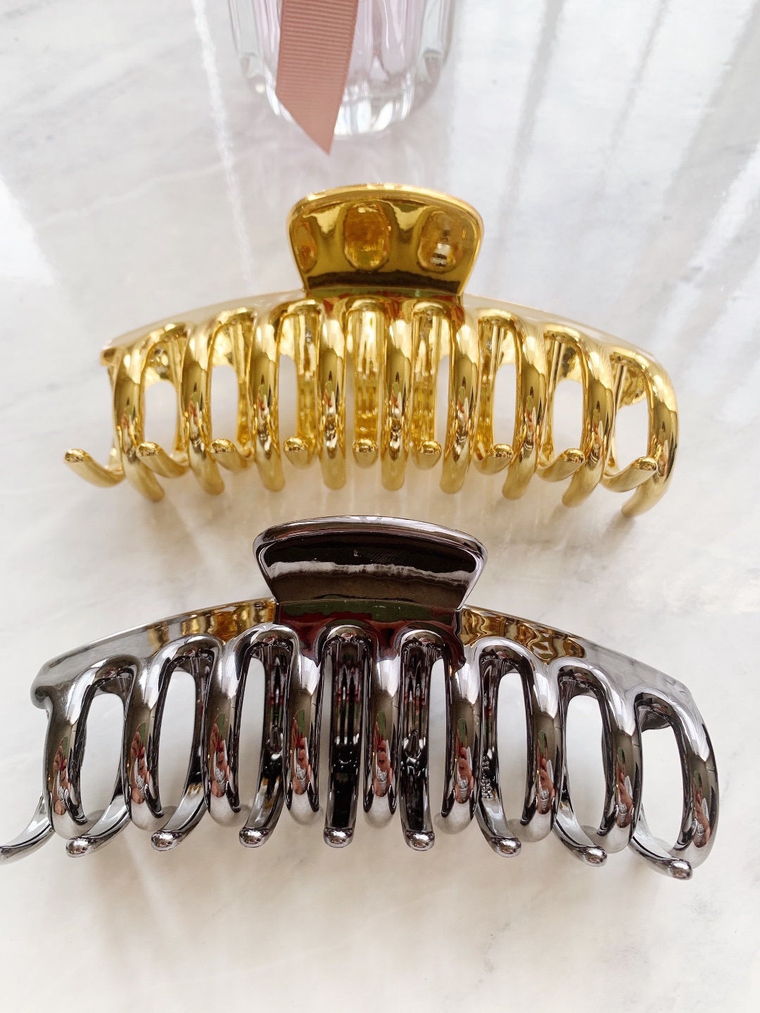 Large Hair Claw Jumbo Hair Claw Plastic Hair Claw Velvet - Etsy