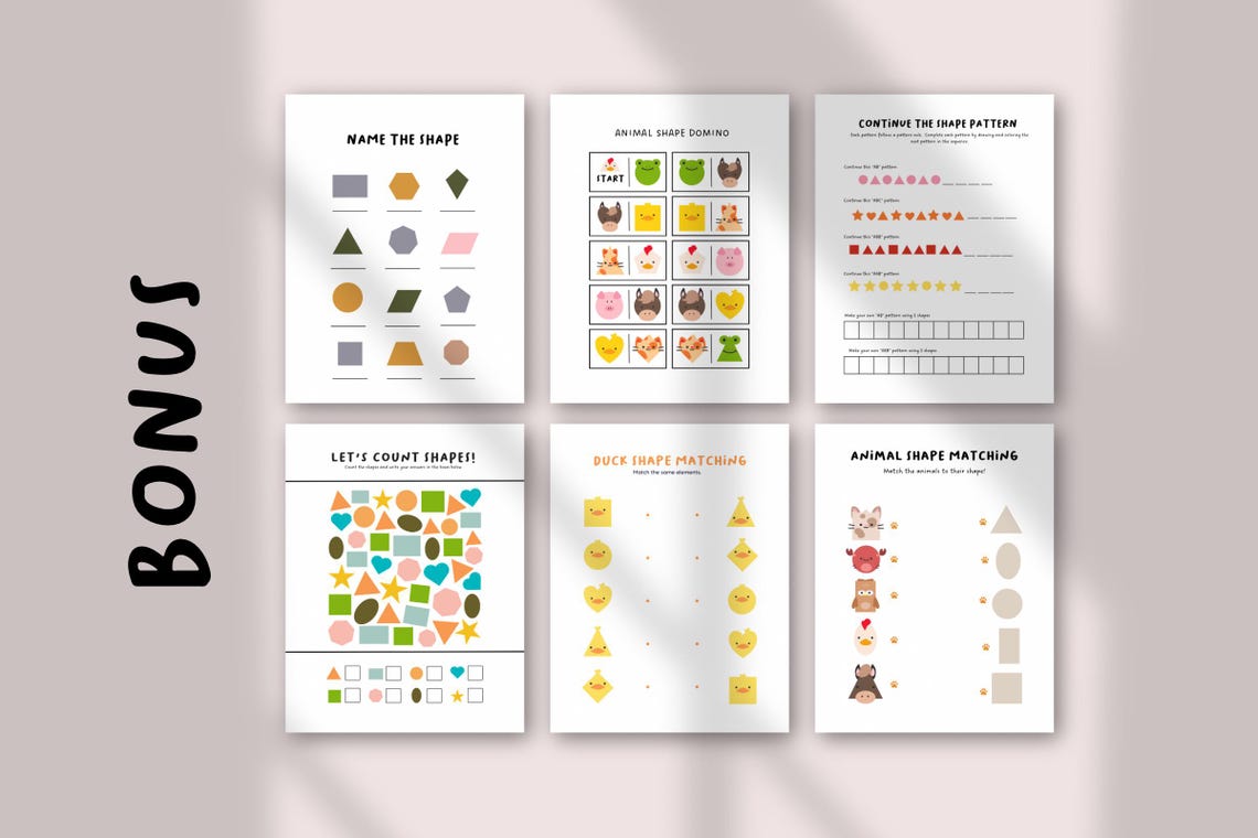 Shapes Matching & Sorting Activity | Montessori Learning Game for ...