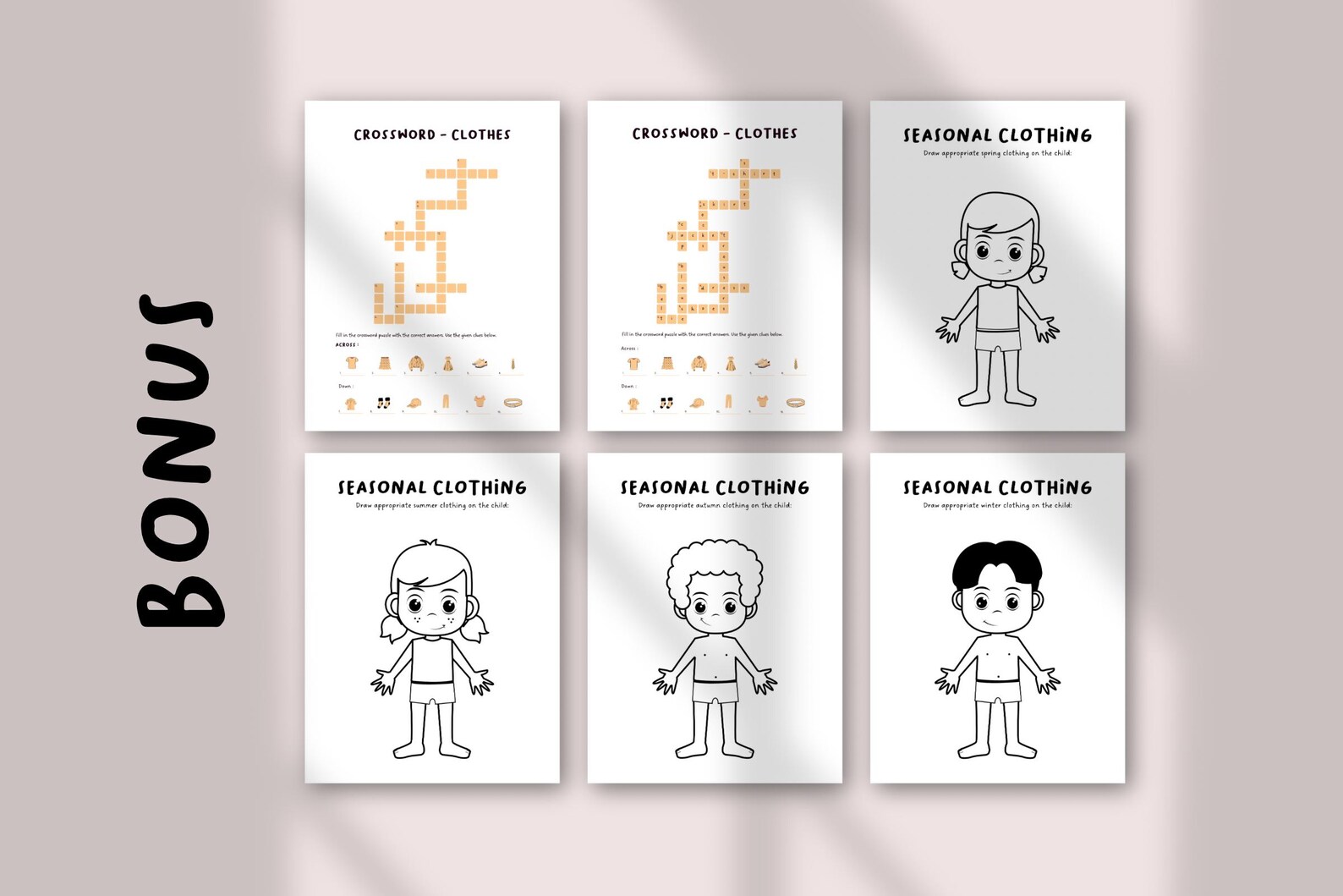 Dress up Printable Activity | Clothing Sorting | Toddler & Preschool ...