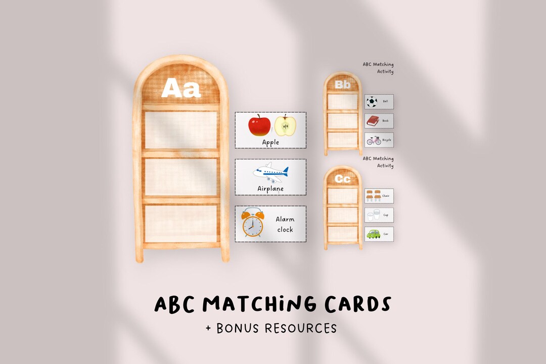 ABC Matching Cards for Kids, Printable Alphabet Matching Game, Letter ...