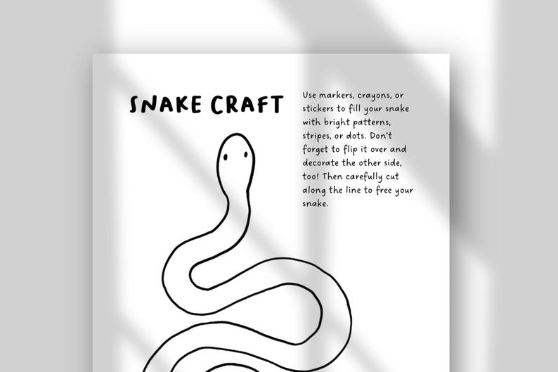 Snake Craft for Kids | Scissor Skills & Coloring Activity | Preschool ...