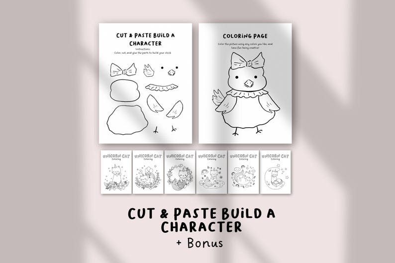 Build a Chick Cut & Paste Craft – Printable Spring Animal Activity for ...