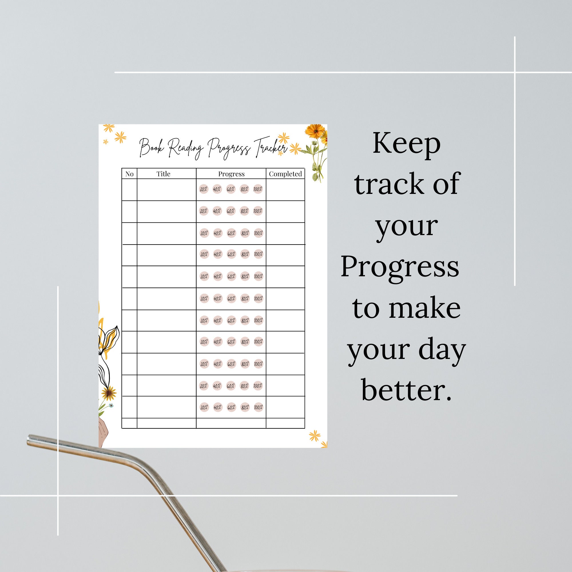 Book Reading Progress Tracker Productivity Planner Book - Etsy
