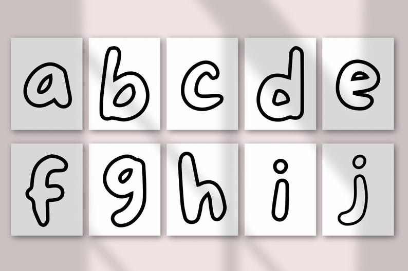 Large Alphabet Letters Printable | Uppercase & Lowercase | Simple Block ...