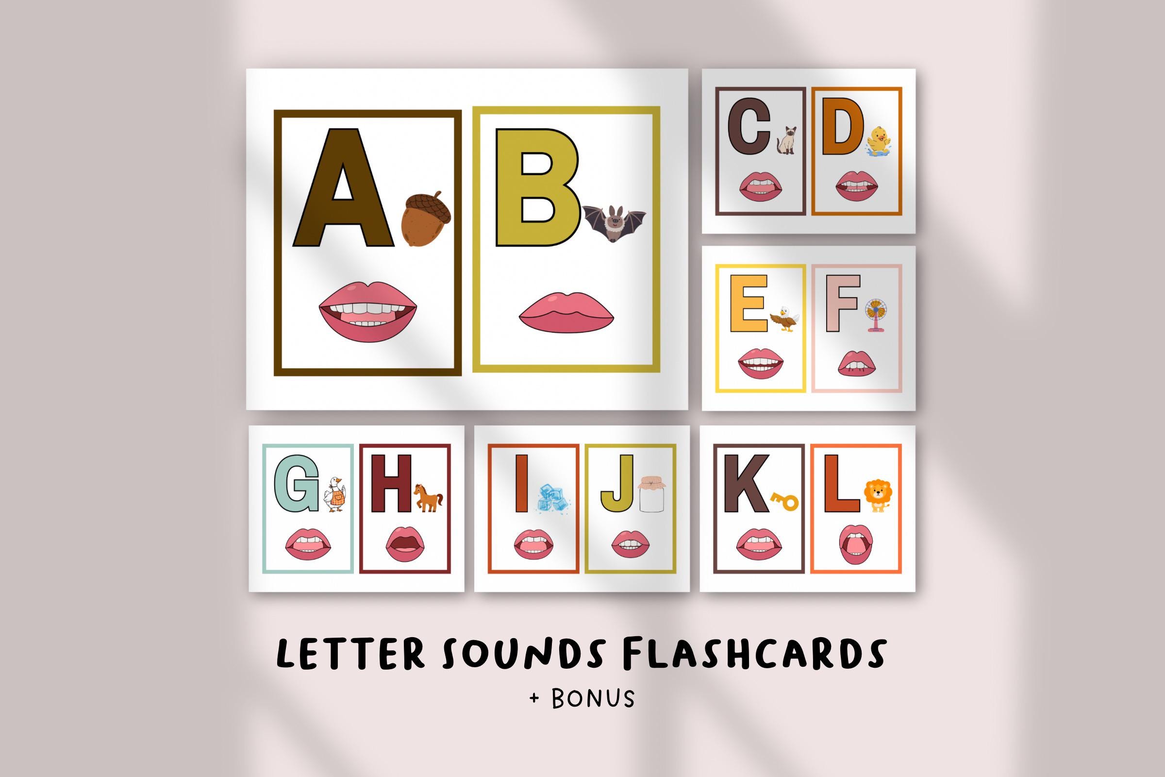 Letter Sounds Flashcards for Kids | Phonics Learning Cards | Alphabet ...