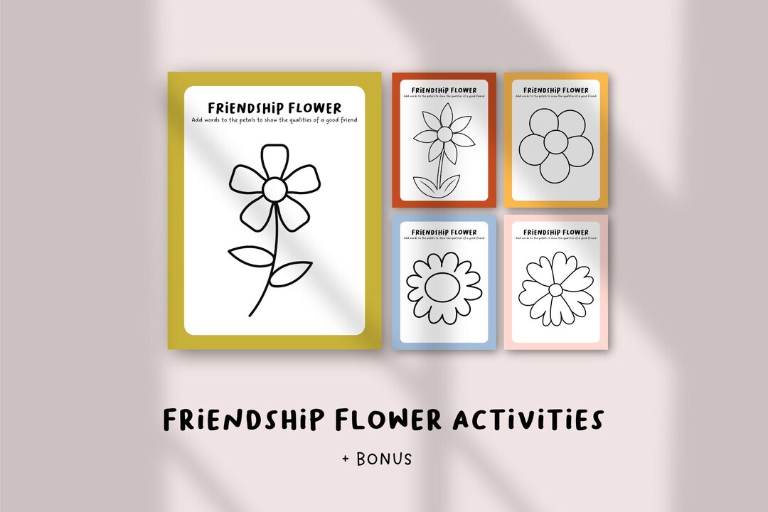 Friendship Flower Activities for Kids | Social Skills Worksheets | SEL ...