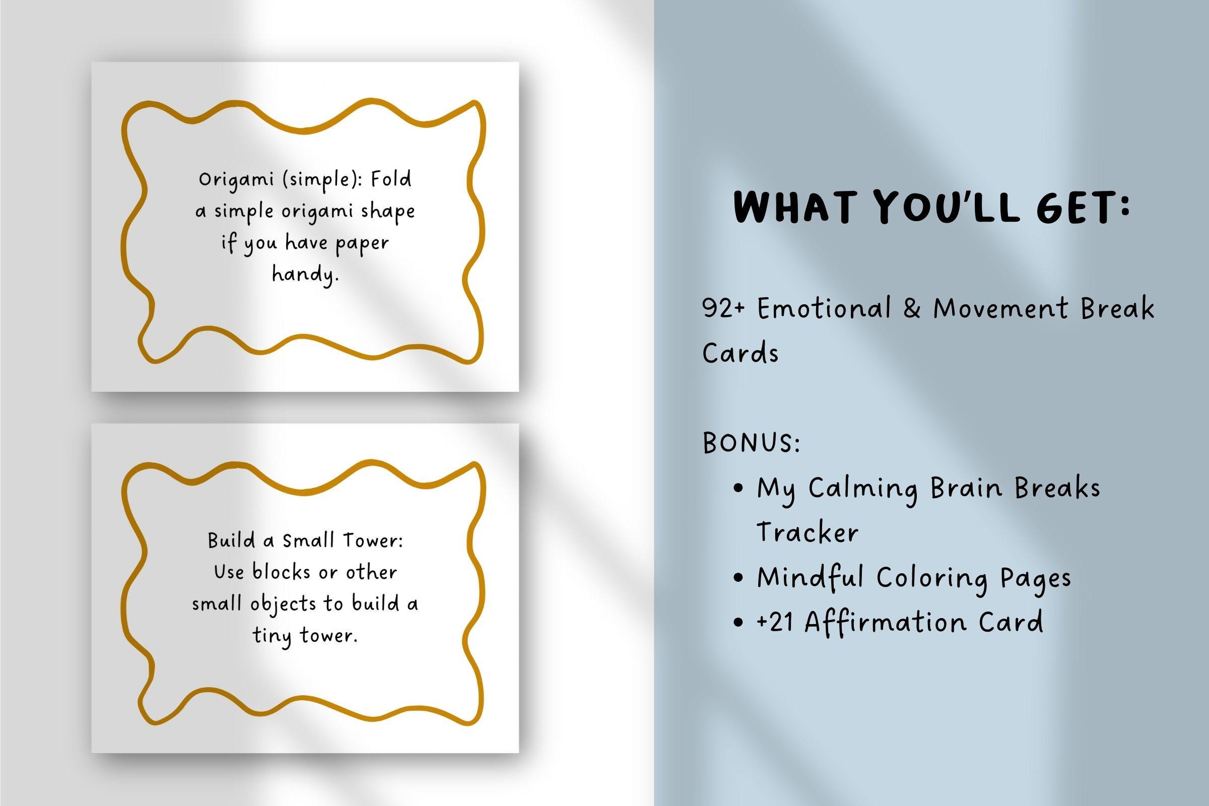 92+ Emotional & Movement Break Cards | Playful Self-regulation Reset ...