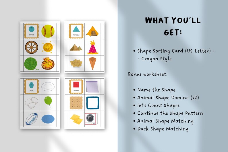 Shapes Matching & Sorting Activity | Montessori Learning Game for ...