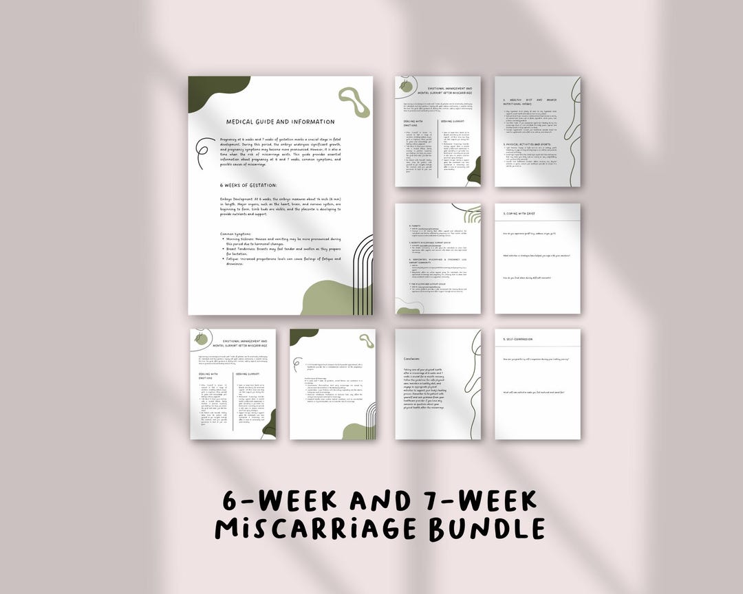Editable 6-week and 7-week Miscarriage Bundle - Your Supportive ...