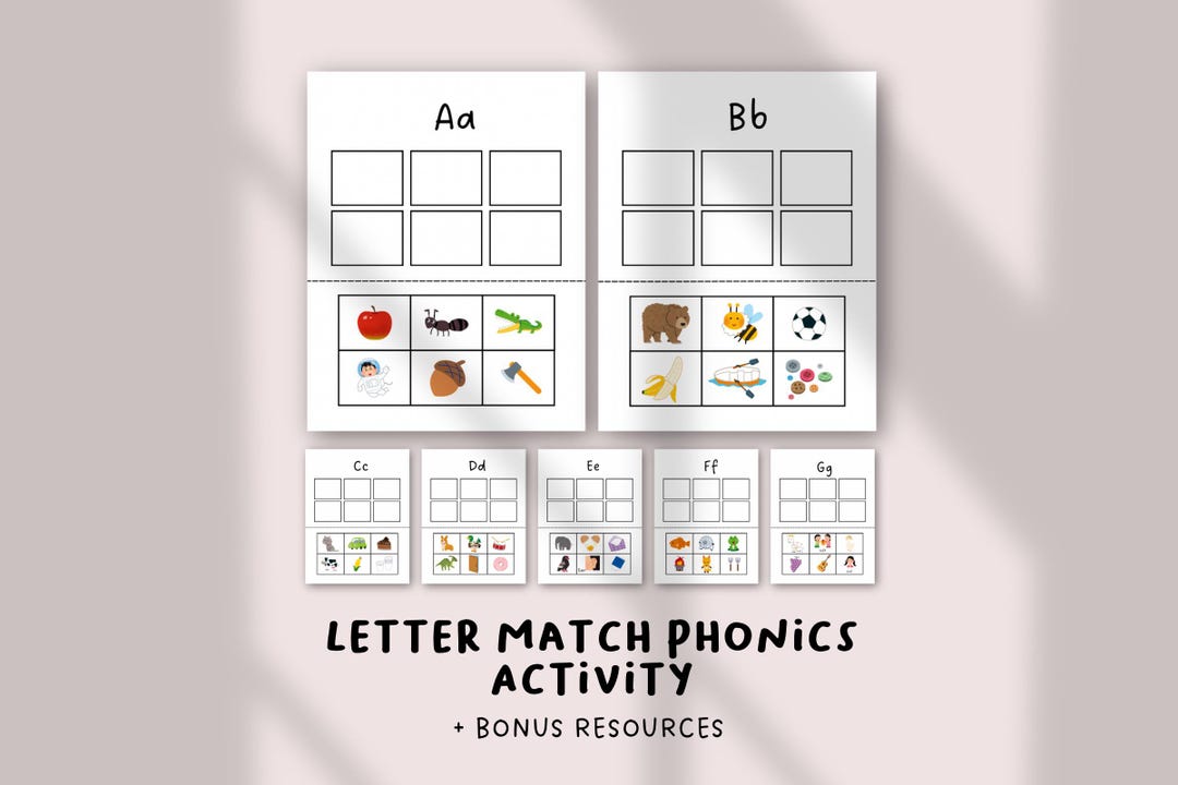 Beginning Sounds Letter Match | Phonics Activity for Preschool ...