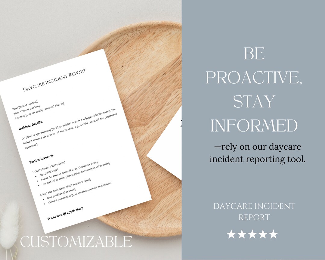 Daycare Incident Report Edit in Canva Building Trust, One Report at a ...