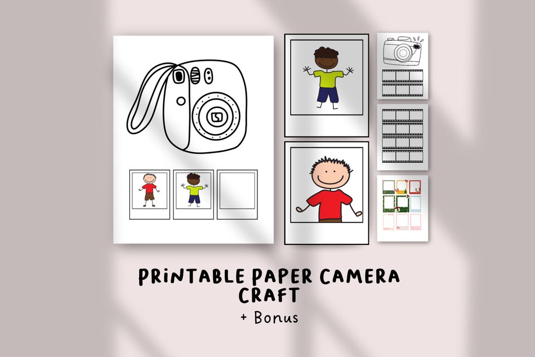 Paper Camera Printable | All About Me Craft | End of Year Back to ...