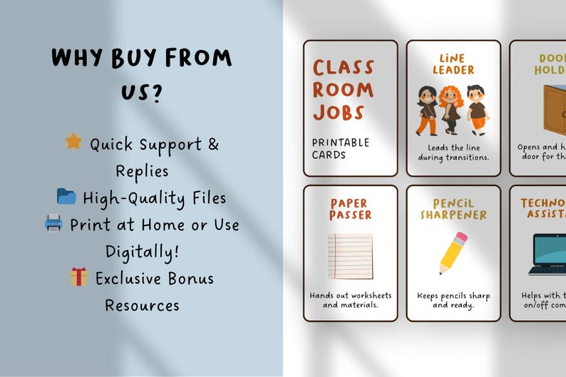 Classroom Jobs Printable Flashcards | Teacher Resources | Editable Job ...