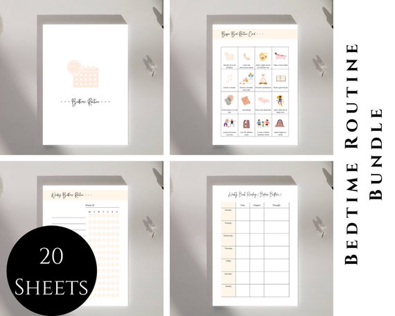 20 Bedtime Routine Bundle: Build a Better Bedtime Routine | Etsy