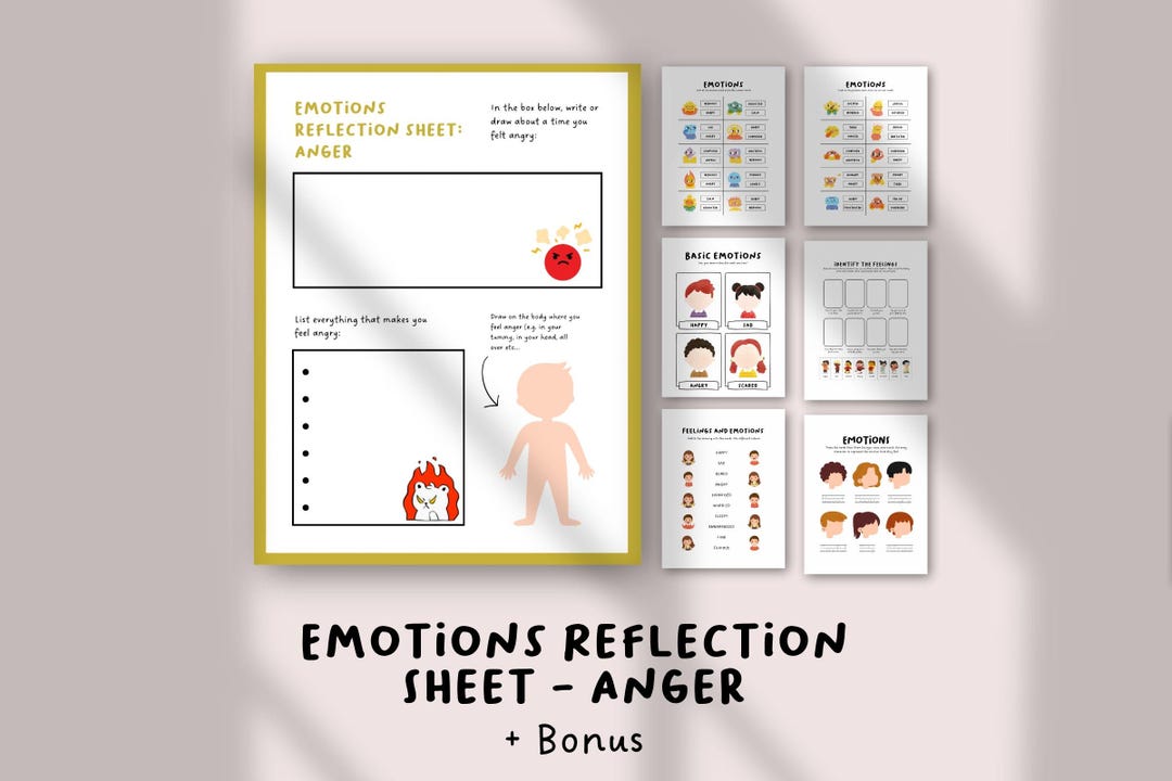 Anger Reflection Worksheet for Kids | SEL Emotional Regulation ...