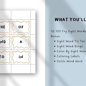 First 100 Fry Sight Word Flashcards Printable | Kindergarten & 1st ...