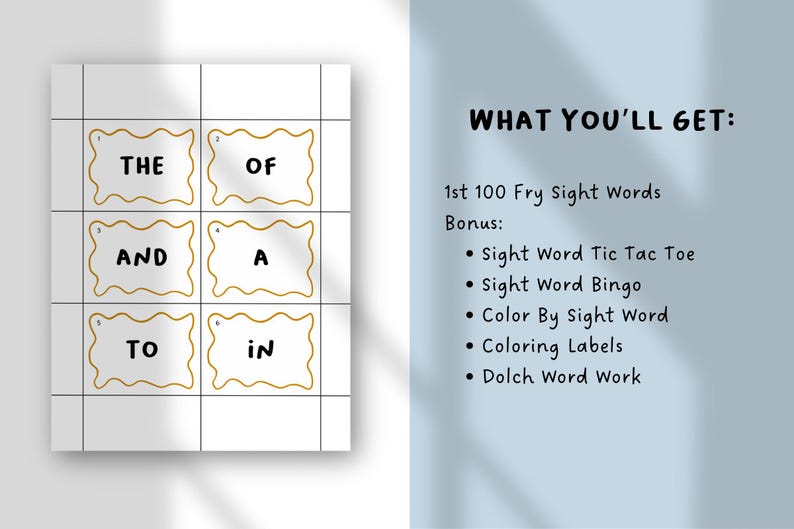 First 100 Fry Sight Word Flashcards Printable | Kindergarten & 1st ...
