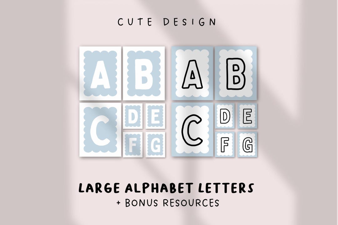 Large Alphabet Letters Printable | Bubble & Block Letters | A-Z ...