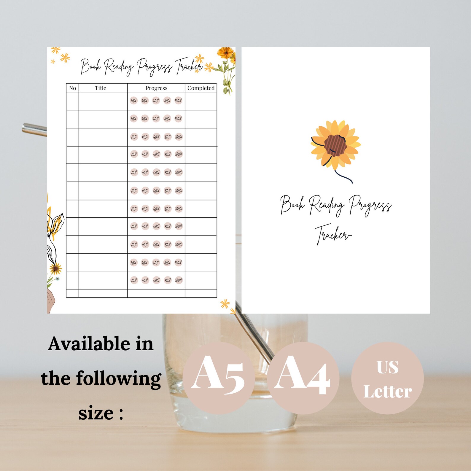 Book Reading Progress Tracker Productivity Planner Book - Etsy