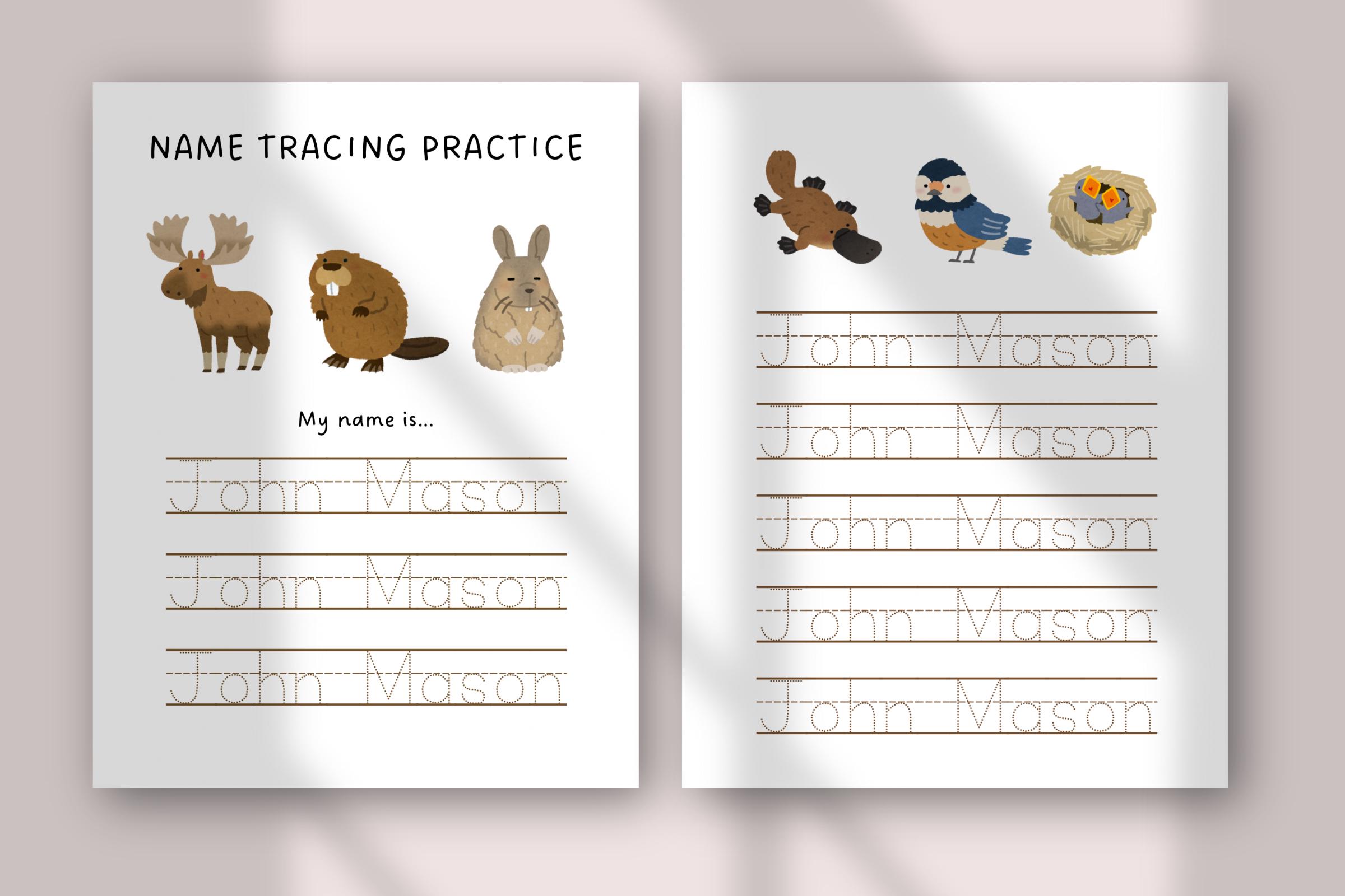 Editable Name Tracing Worksheet | Personalized Writing Practice ...
