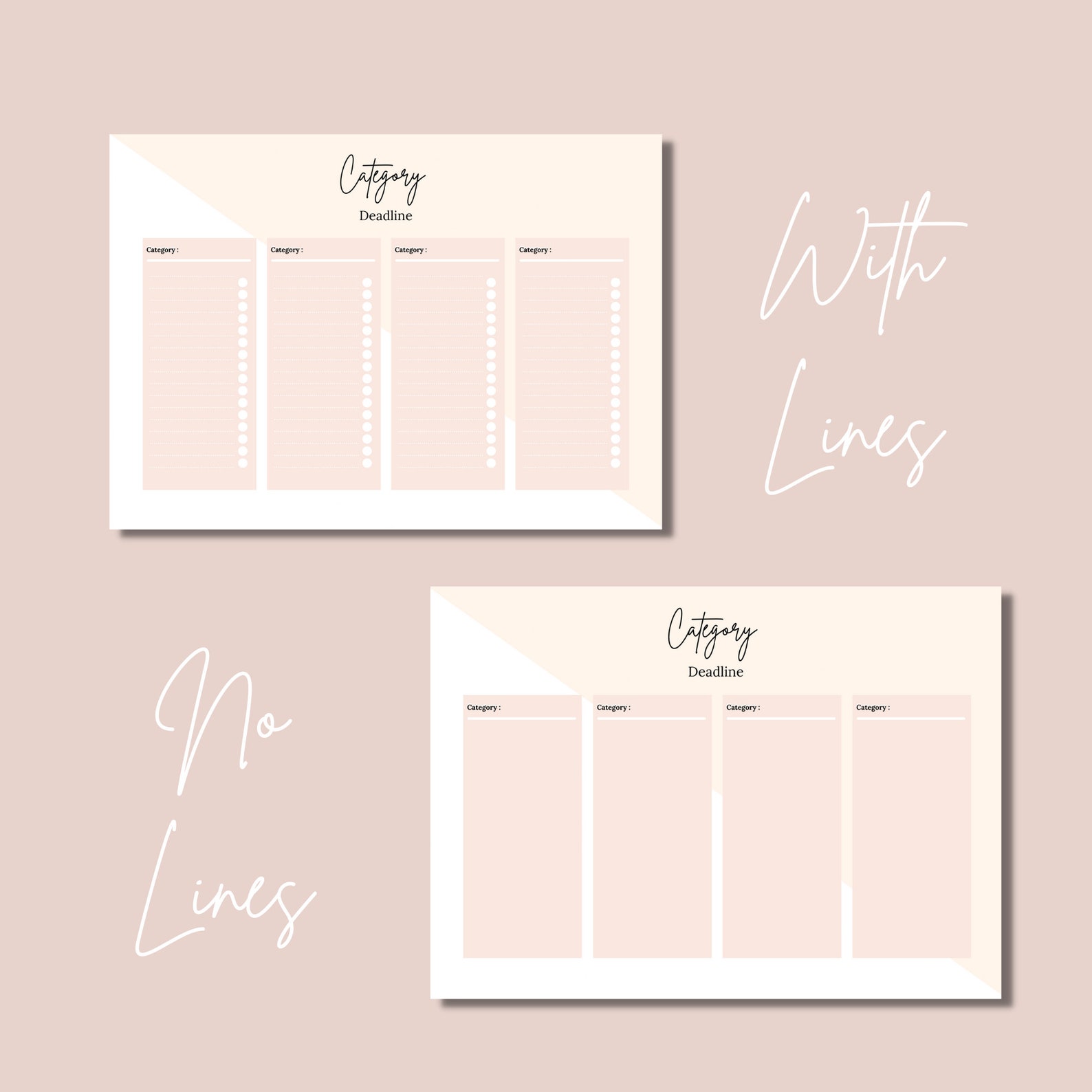 Deadlines Planner Activity Tracker Checkered Planner Agenda - Etsy