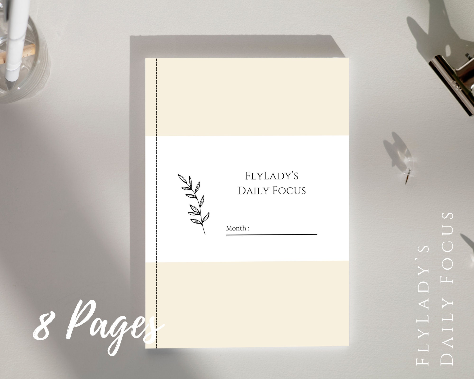 Flylady Daily Focus Template editable - Etsy