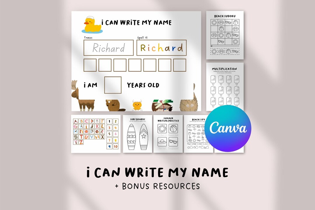 Editable Name Tracing Worksheet – I Can Write My Name Practice ...