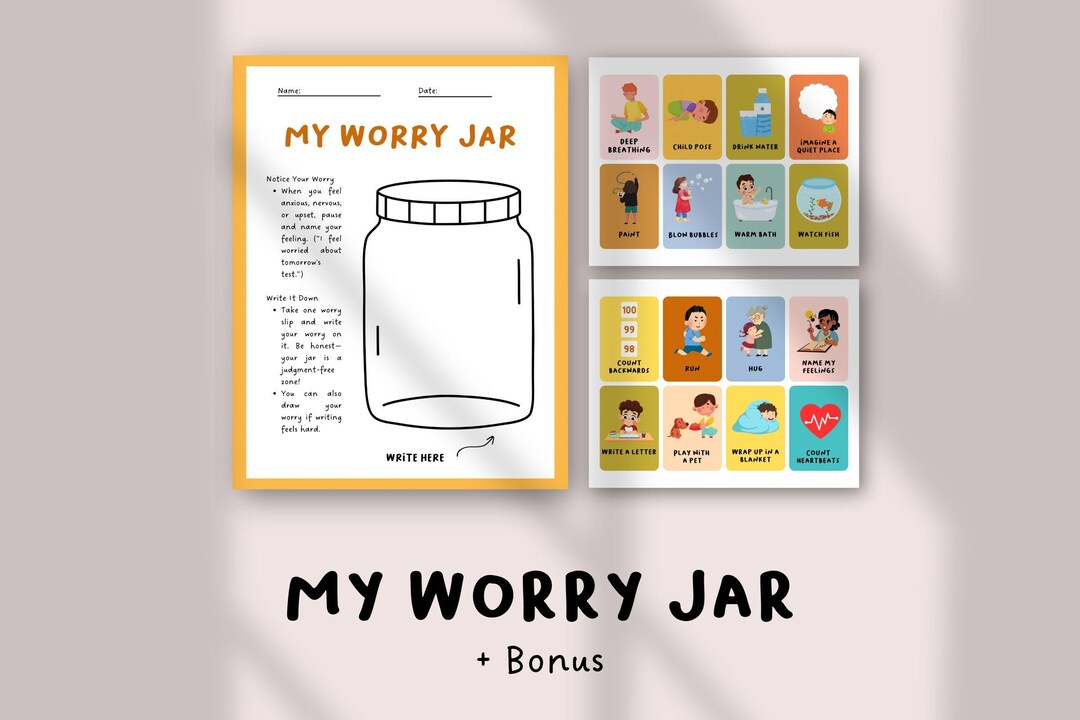 My Worry Jar Activity for Kids | Social Emotional Learning Tool | Calm ...
