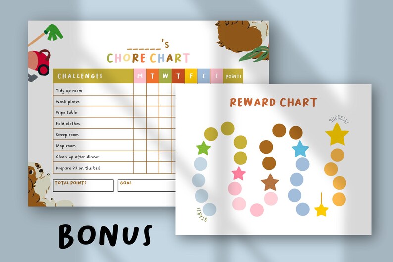 Goal Setting Sheets for Kids | Printable Goal Planner | Chore & Reward ...