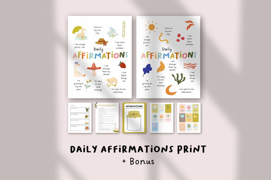 Positive Affirmations Wall Art Printable | Therapy Office & Classroom ...