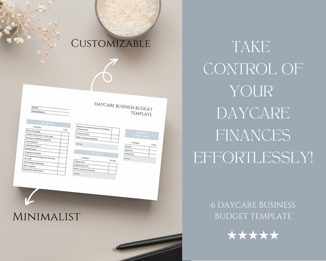 Daycare Business Budget Template Simplify Financial Management editable ...