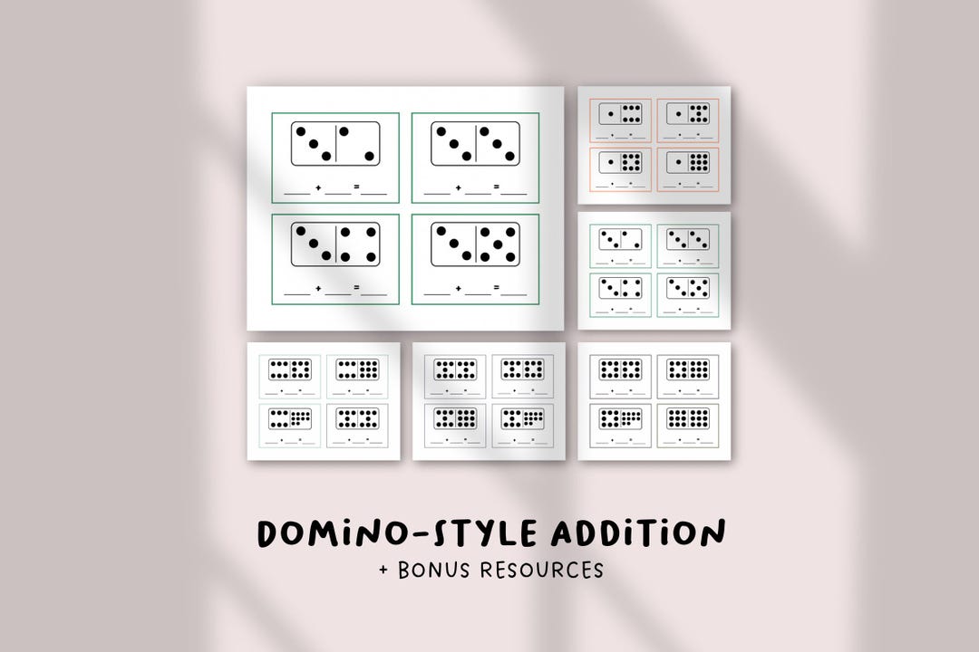 Domino Addition Cards Printable | Preschool & Pre-k Math Counting ...